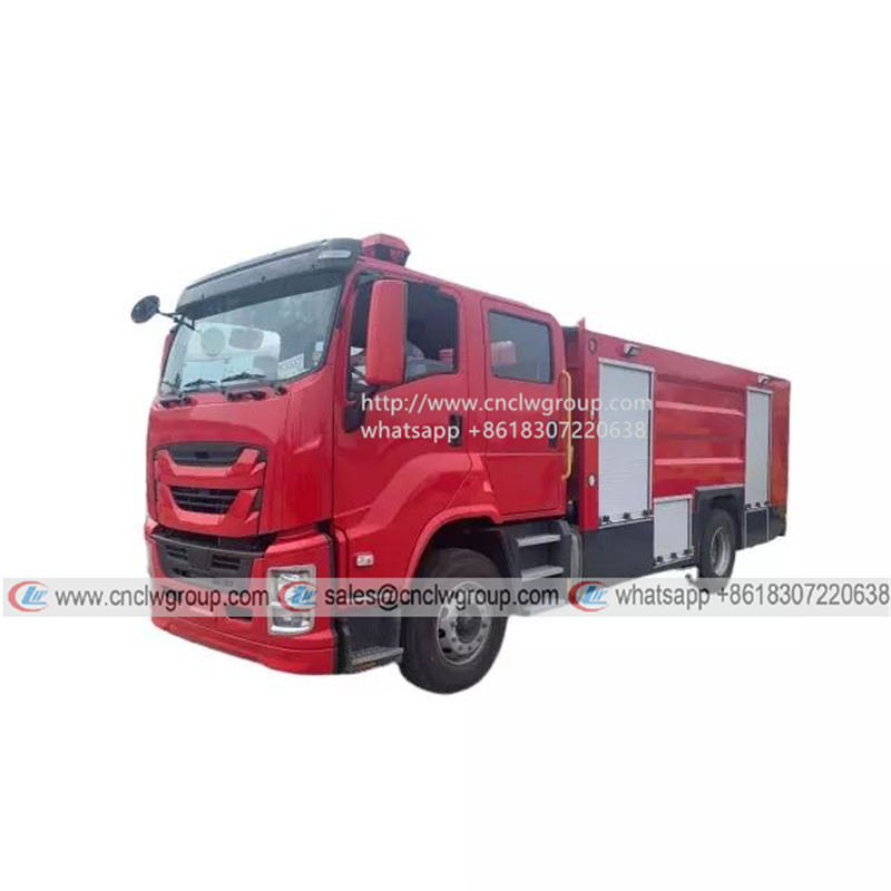 ISUZU GIGA 6 Wheel 8000 liter emergency rescue water tanker fire engine ...