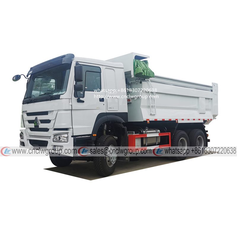 HOWO 6x4 20cbm muck soil dump truck electric tarpaulin construction ...